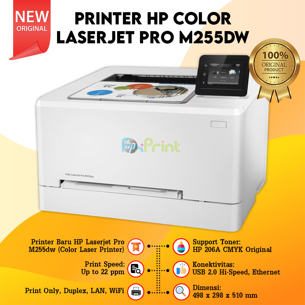 Jual Printer HP Color Laserjet Pro M255dw Duplex Wifi LAN Print Only ...