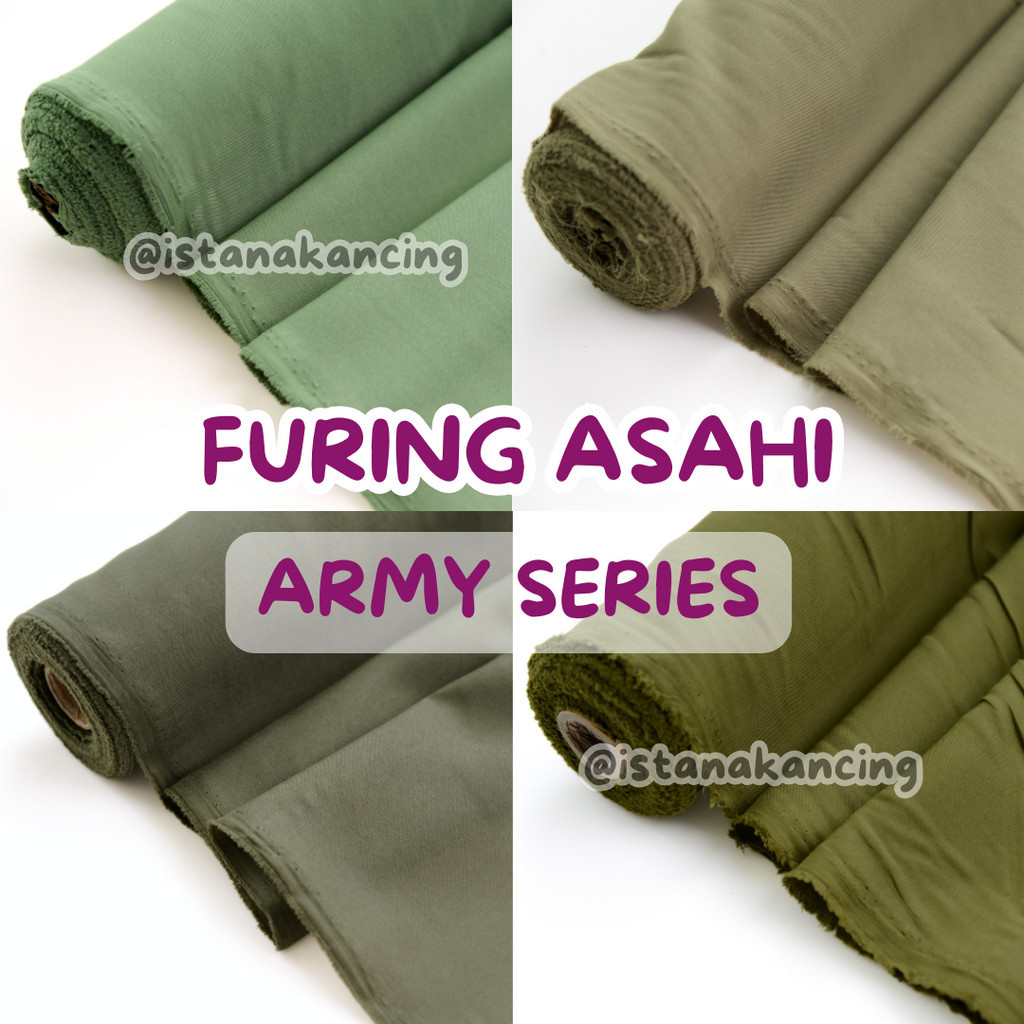 Jual Kain Furing APL Asahi Lebar 115cm | Kain Furing Green /Army Series ...