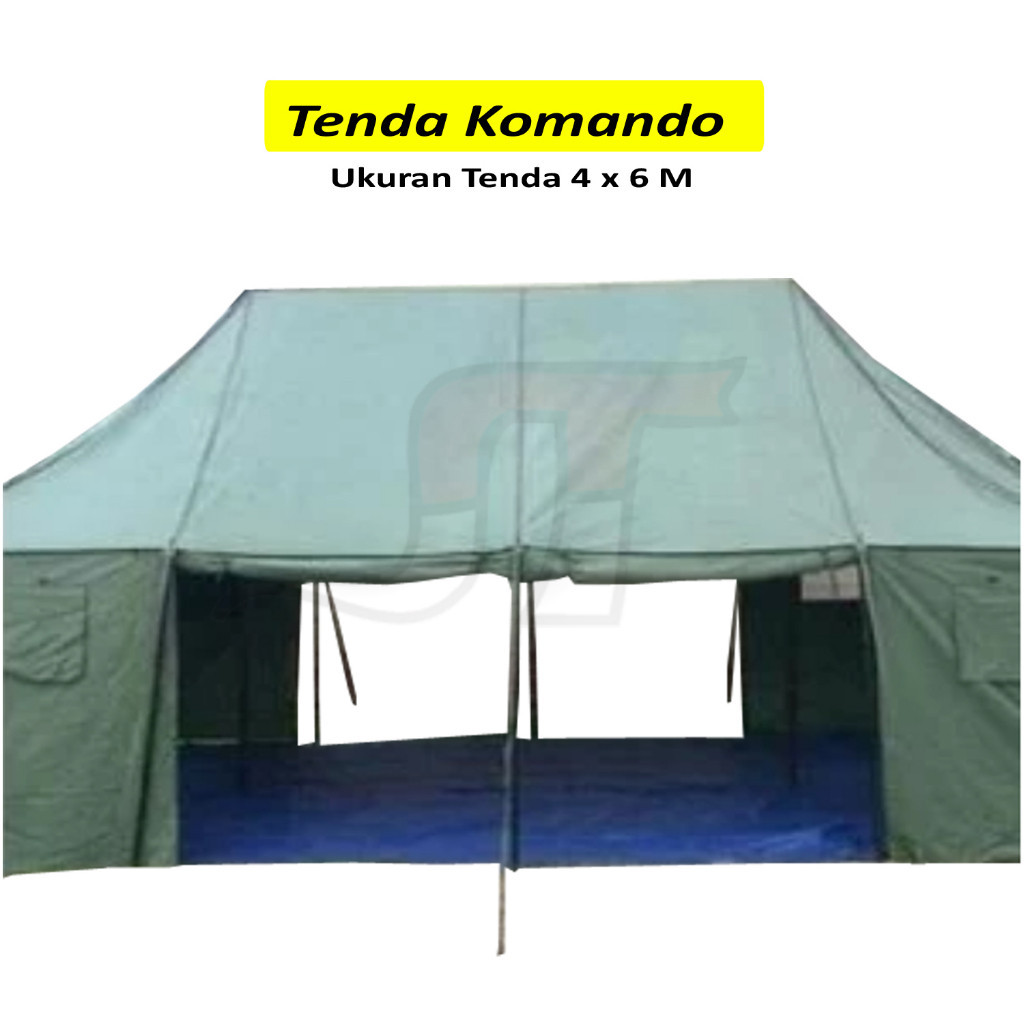 Jual Tenda Komando standar regu fullset ukuran 4x6 meter | Shopee Indonesia