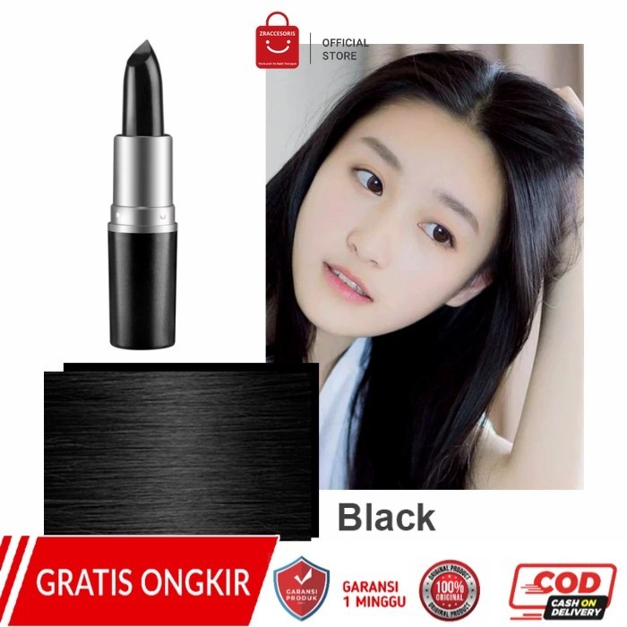 Jual Pensil Pewarna Rambut Cat Rambut Uban Mini Hitam Coklat Semir Uban ...