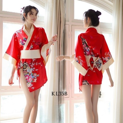 Jual Sleep Wear Set Japanese Kimono Premium Lingerie Jepang Motif Merah ...