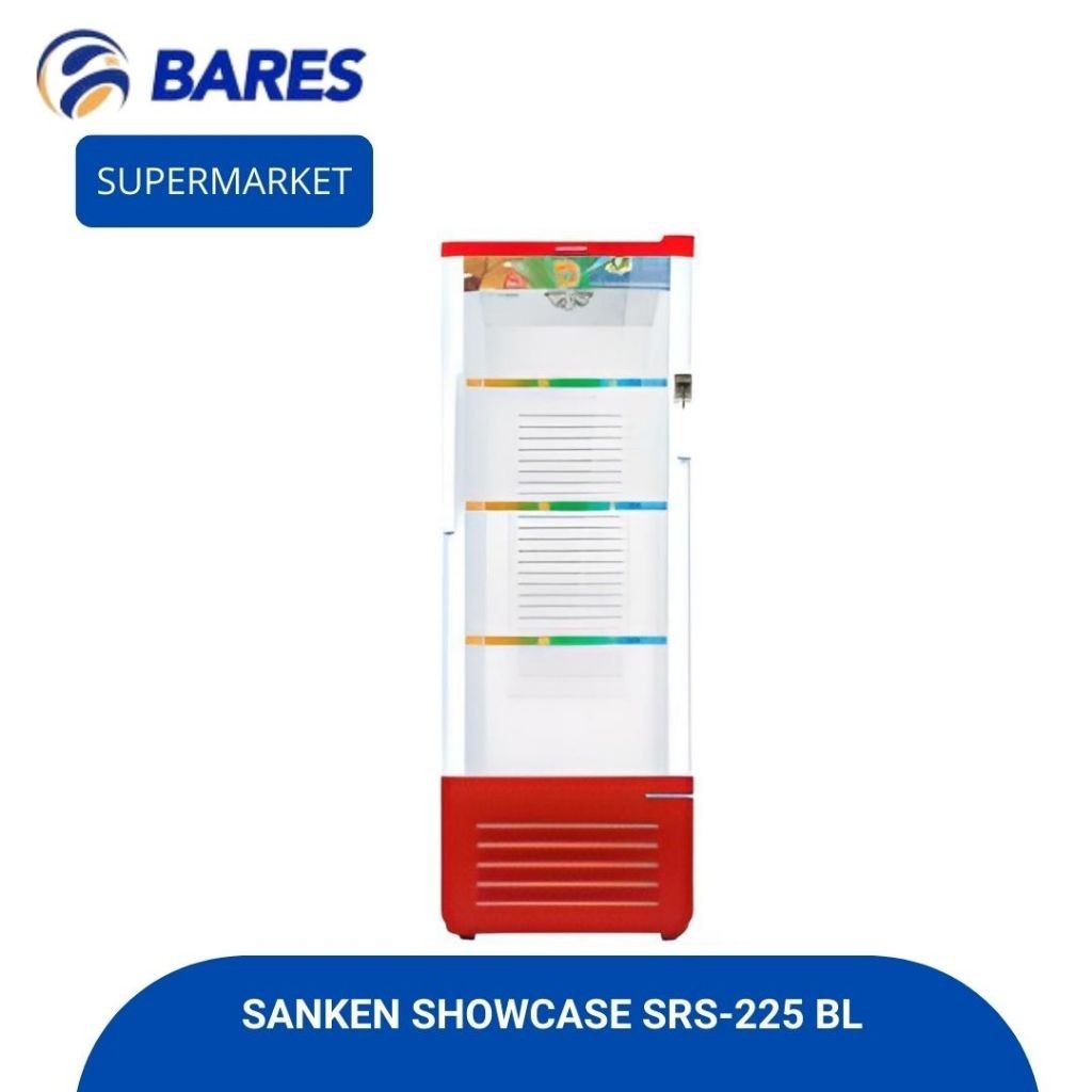 Jual Sanken SRS-225 BL/MR Showcase Lemari Pendingin 220 Liter | Shopee Indonesia