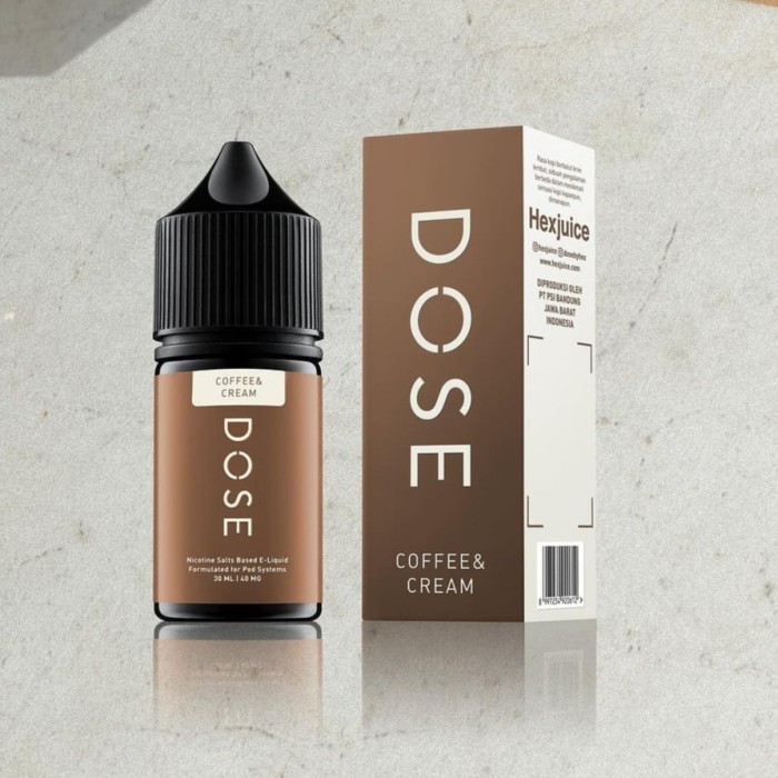 Jual [SALT] DOSE COFFEE AND CREAM SALTNIC 30ML 40MG BY HEX | Shopee ...