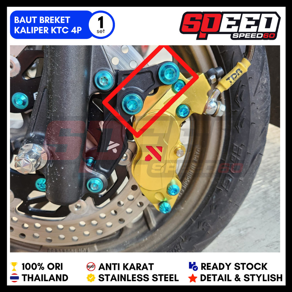 Jual Probolt Baut Breket Kaliper KTC 4P Stainless Grade 304 King Nut | Shopee Indonesia