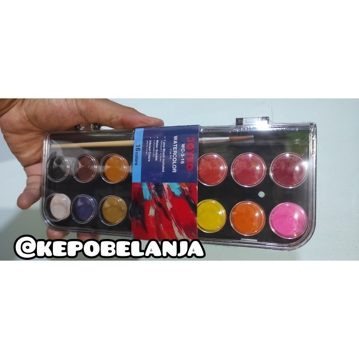 Jual cat air joyko 16 warna lukis gabus sterofoam bola tugas sekolah murah | Shopee Indonesia