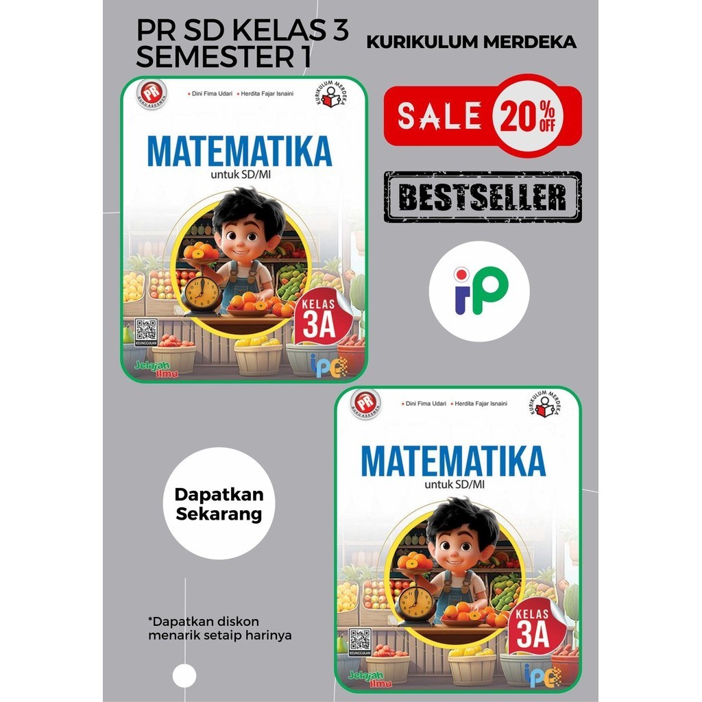 Jual Buku Pr/Lks Kurmer Matematika Kelas 3/III SD/MI Semester 1 Kurikulum Merdeka Intan pariwara ...