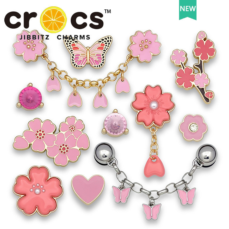 Jual Metal jibbitz crocs charm Pink Series Alloy Gem Shoes Accessories | Shopee Indonesia