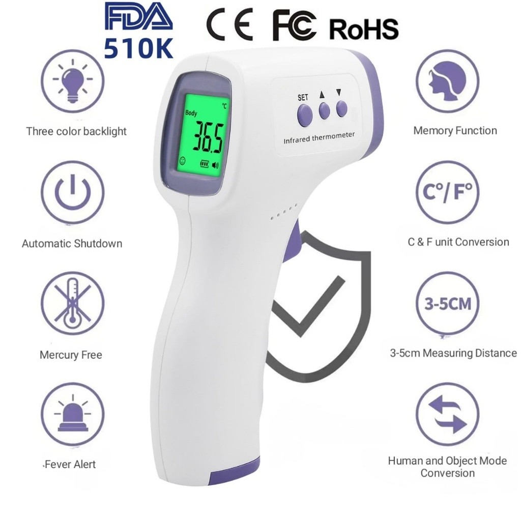 Jual Thermo Gun Digital Termometer Tembak Thermometer Infrared Murah ...