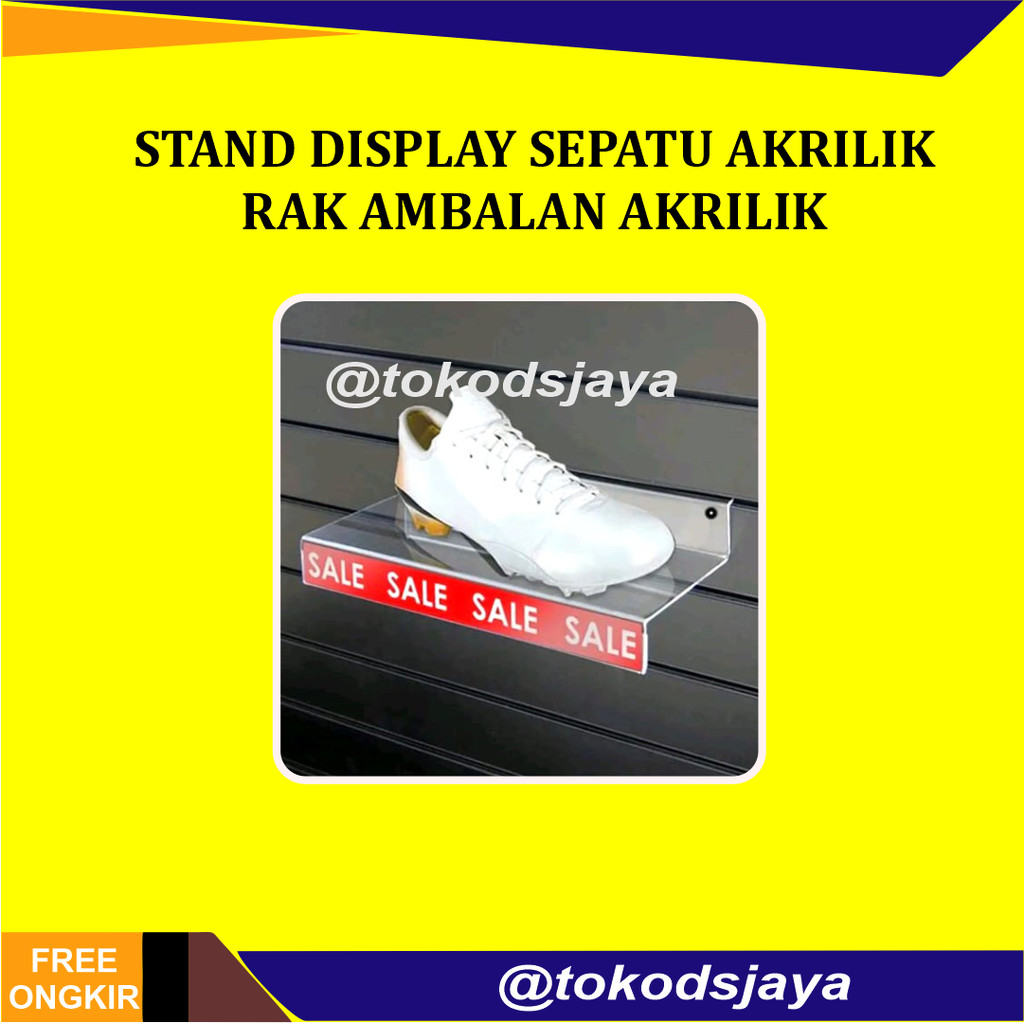 Jual STAND DISPLAY RAK SEPATU AKRILIK DISPLAY PRODUK ACRYLIC PAJANGAN ...