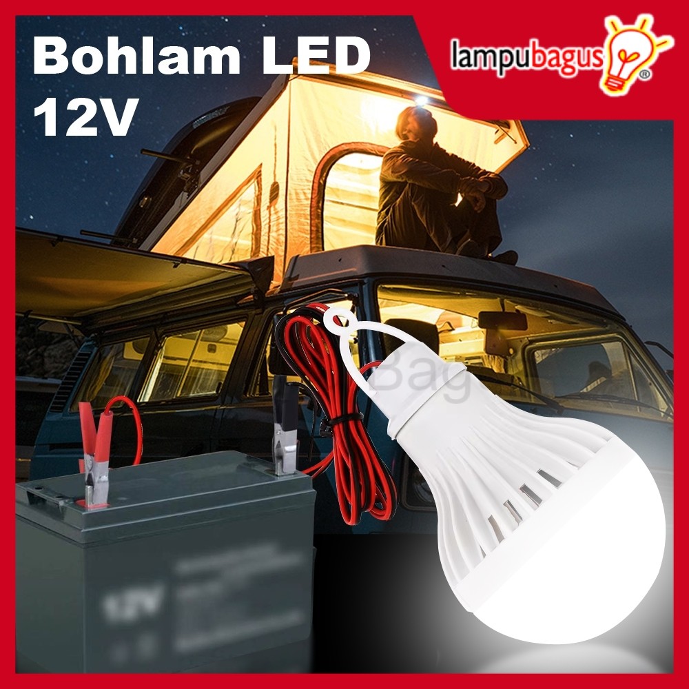 Jual Lampu Bohlam LED DC 12V 5W 8W 12W 15W / Lampu AKI 12V Cahaya Putih ...