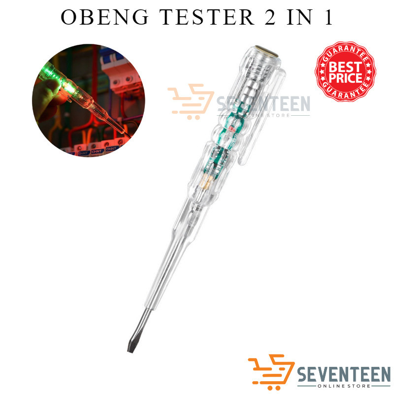 Jual SEVENTEEN OBENG TEST PEN LISTRIK ALAT PENDETEKSI KABEL LISTRIK ...