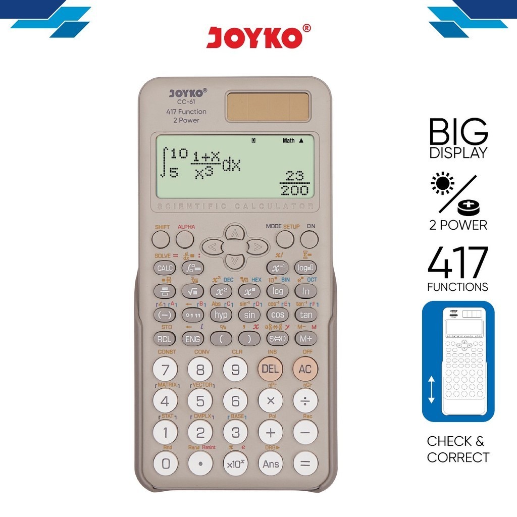 Jual Kalkulator SCIENTIFIC JOYKO CC 61 ILMIAH - Calculator Sekolah ...