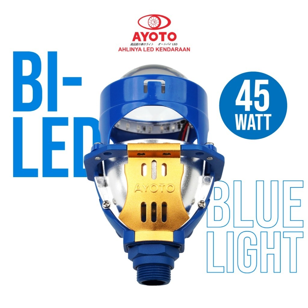 Jual BILED AYOTO BLUE LIGHT 2'5 INCHI 45 WATT PROJECTOR PROJIE CUT OFF ...