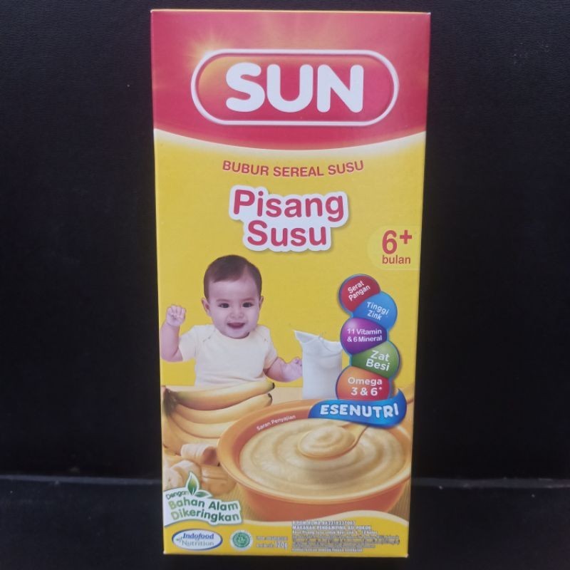 Jual SUN bubur sereal susu rasa pisang susu 120g (6+bulan) | Shopee ...
