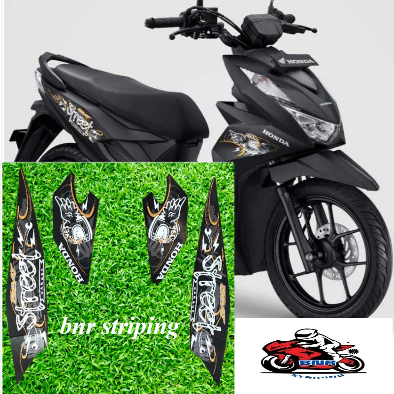 Jual Striping Honda beat street hitam black tahun 2021 2022 Accessories ...