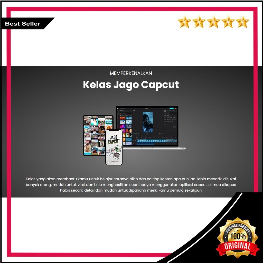 Jual Ori Kelas Mahir Capcut | Kelas Jago Editing Pakai Capcut Original Asli Terbaru bergaransi ...
