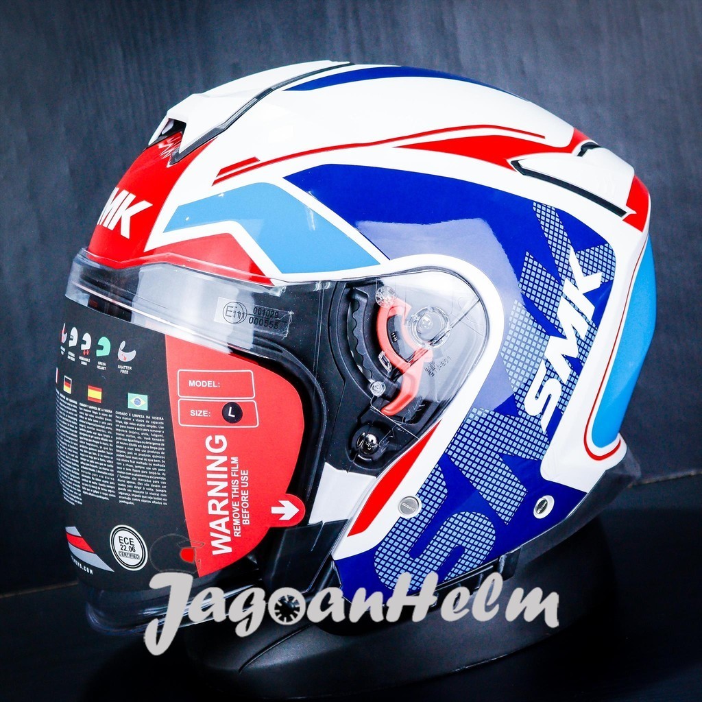 Jual HELM SMK GTJ WITH TOURER GRAPHICS GL135 | WHITE RD B | DOUBLE VI | Shopee Indonesia