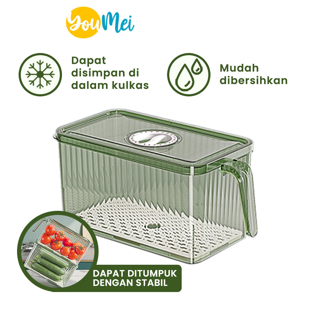 Jual Kotak Kontainer Makanan Kulkas Transparan Food Storage Box Large ...