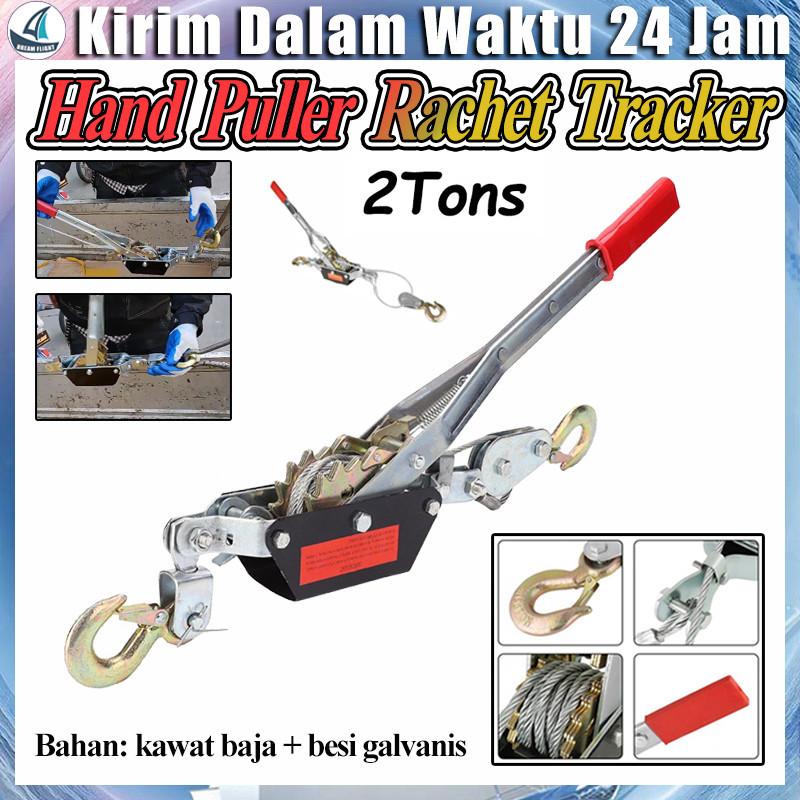 Jual 【Stok Tersedia】2 Ton Hand Puller Katrol Rachet Tracker Hand Takel ...