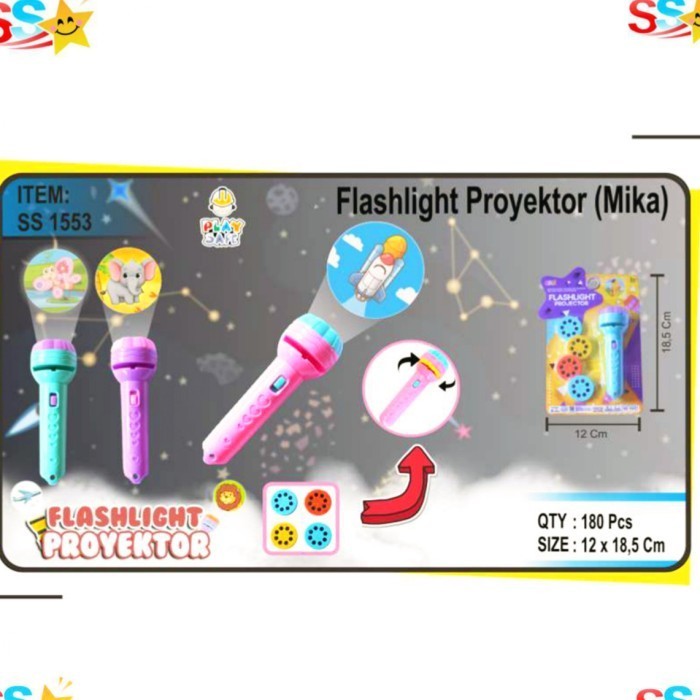 Jual Senter Lampu Proyektor set mini Gambar Lucu Mainan Anak SS1553 ...