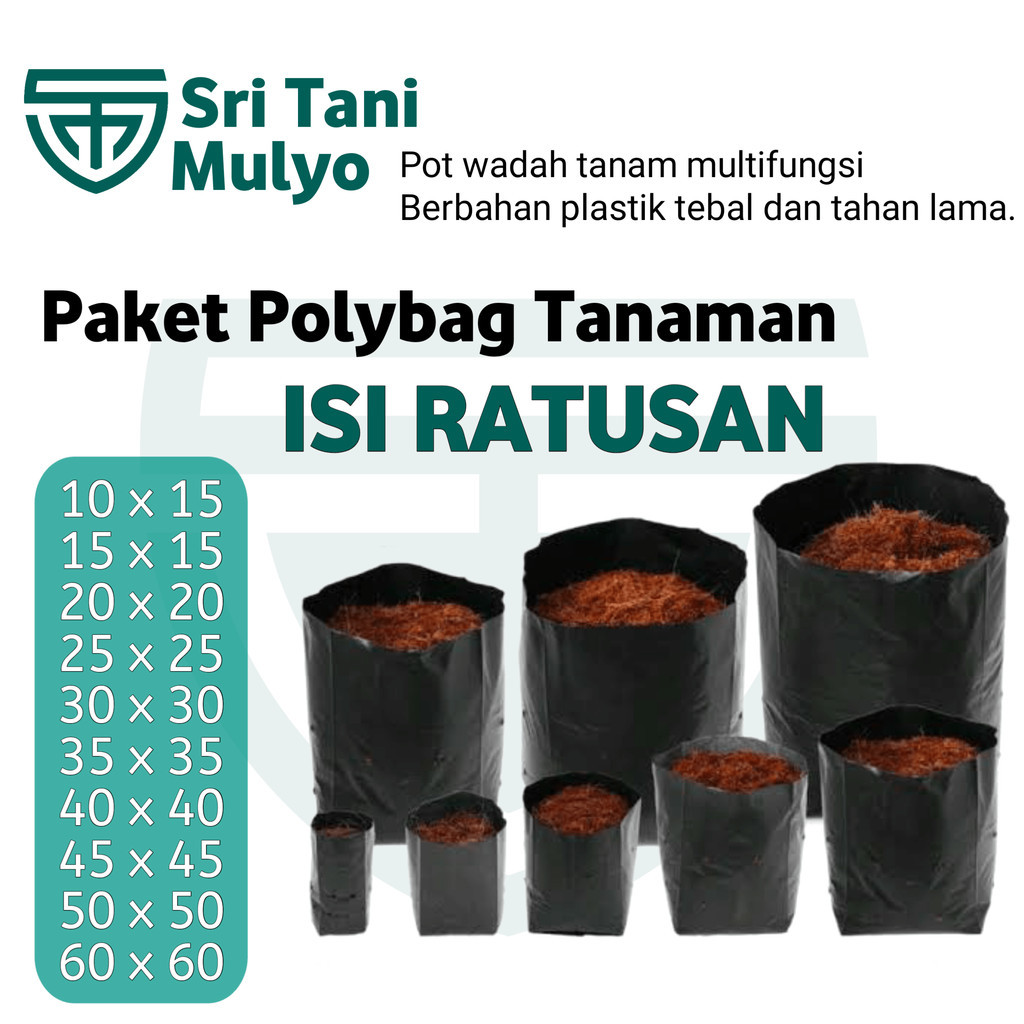 Jual per Pack Polybag Tanaman Tebal -Paket Plastik Polibag 10x12 15x15 ...