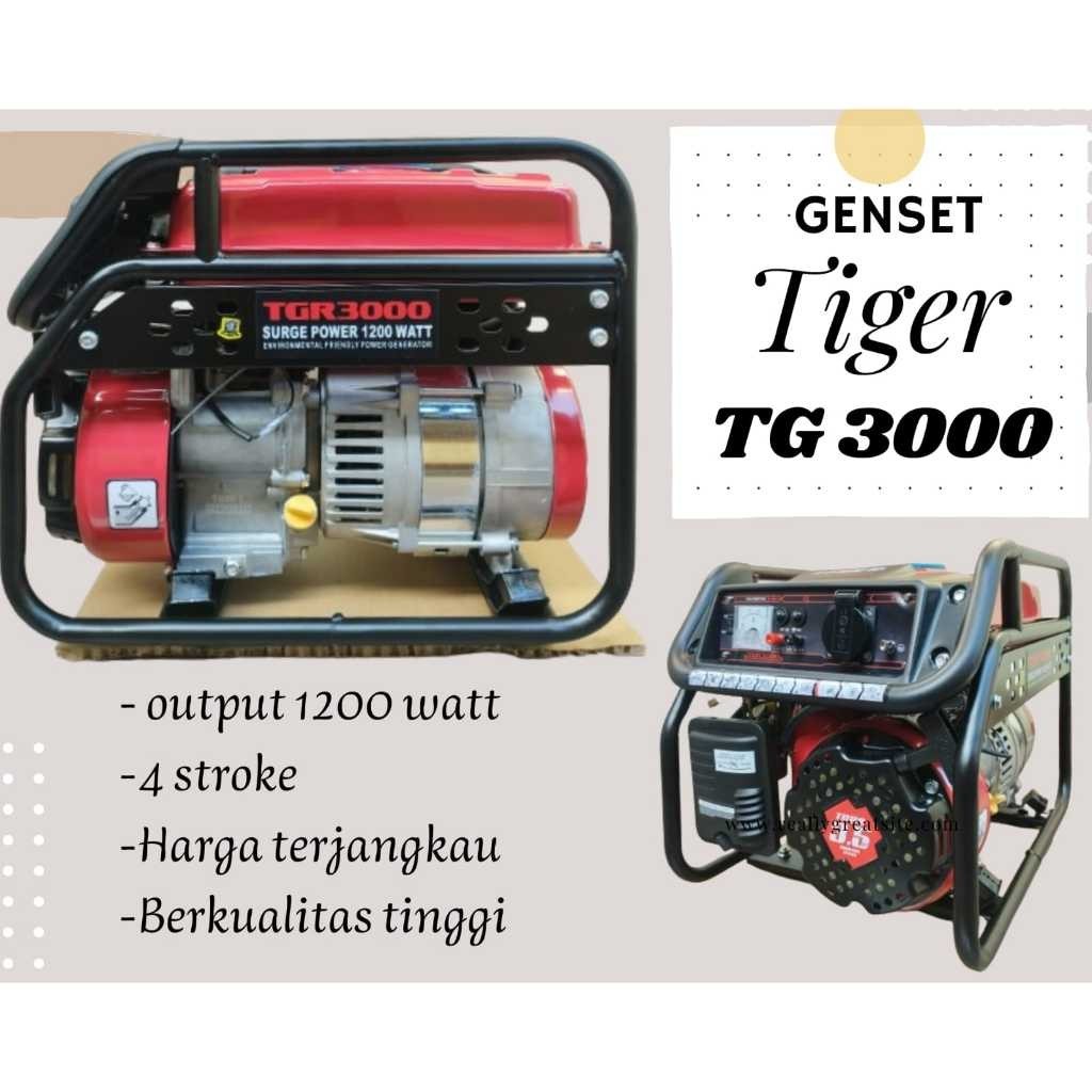 Jual MESIN GENSET 1200 WATT TIGER, BADJA, YAMAMAX | Shopee Indonesia