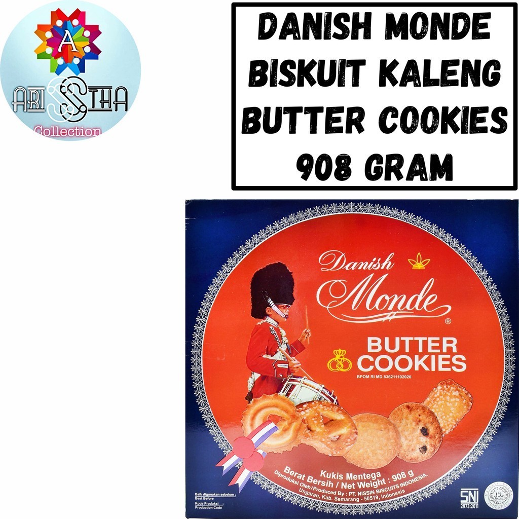 Jual Danish Monde Butter Cookies Biskuit Kaleng 908 Gram | Shopee Indonesia