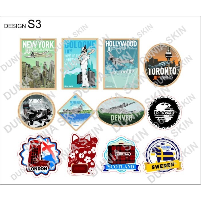 Jual Travel Label / Sticker Koper Rimowa Design S3 Rimowa Original ...