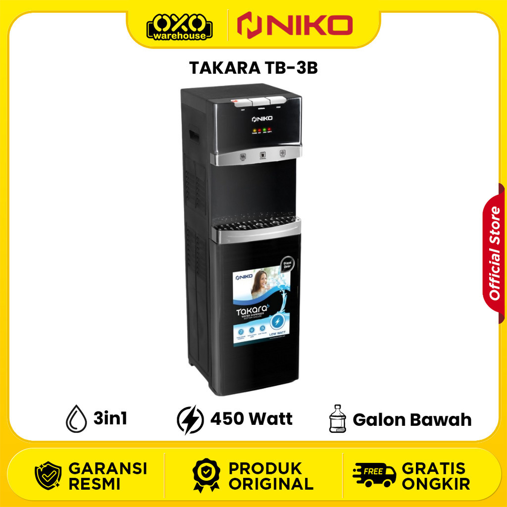 Jual NIKO Takara TB3B Dispenser Galon Bawah IC Cool Stainless Steel Low ...