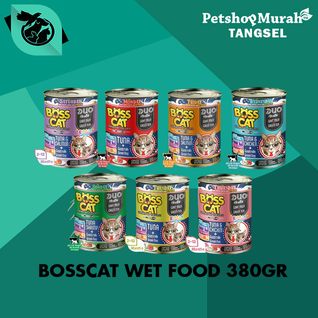 Jual Makanan Kucing Basah Boss Cat Wet Food Kaleng 380 Gram | Shopee ...