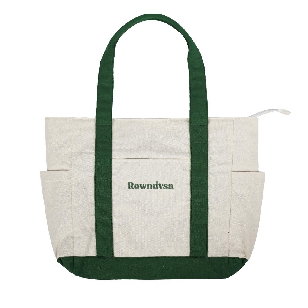 Jual Rown Division Official Tote Bag - Rowndvsn Tas Binco White Green ...