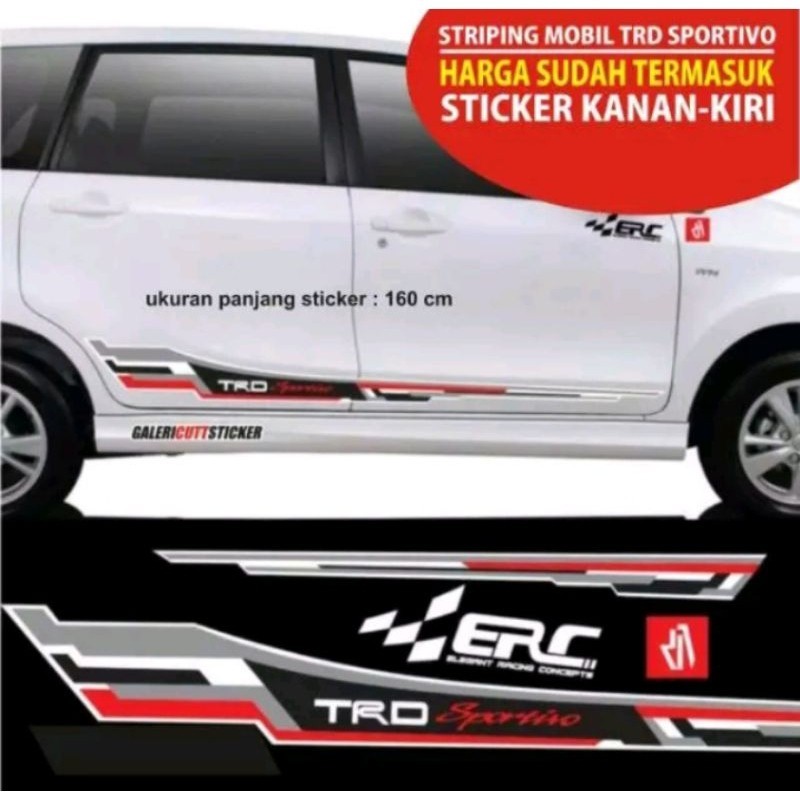 Jual stiker cutting list Striping mobil TRD Sportivo 1 set kanan kiri ...