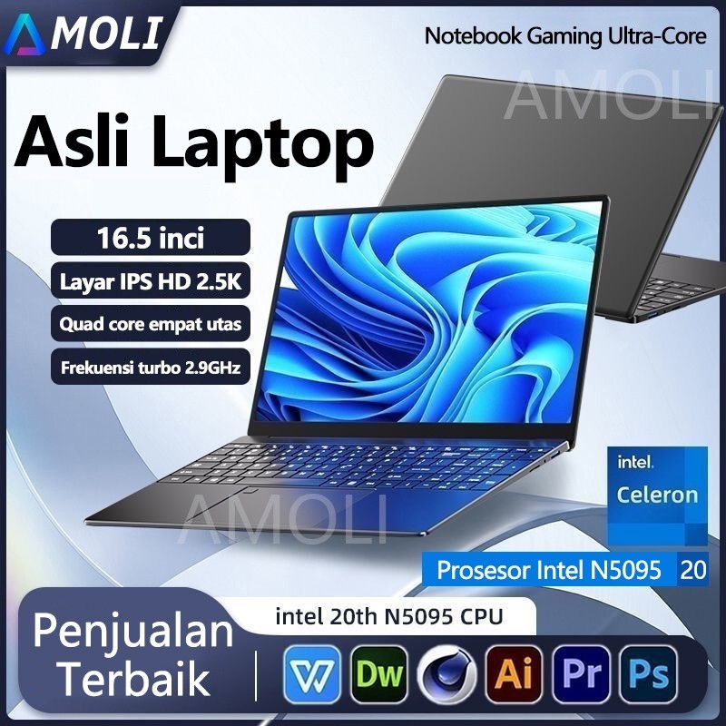 Jual promo terbaru AMOLI [Laptop Sidik Jari Baru 2024] Layar IPS HD 15 ...