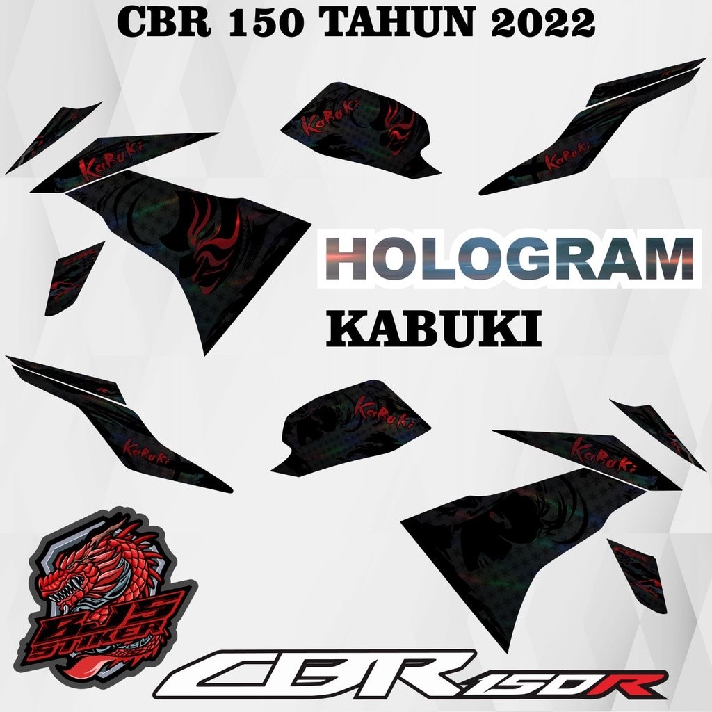 Jual striping CBR 150 cc - striping sticker stiker polet lis HOLOGRAM ...