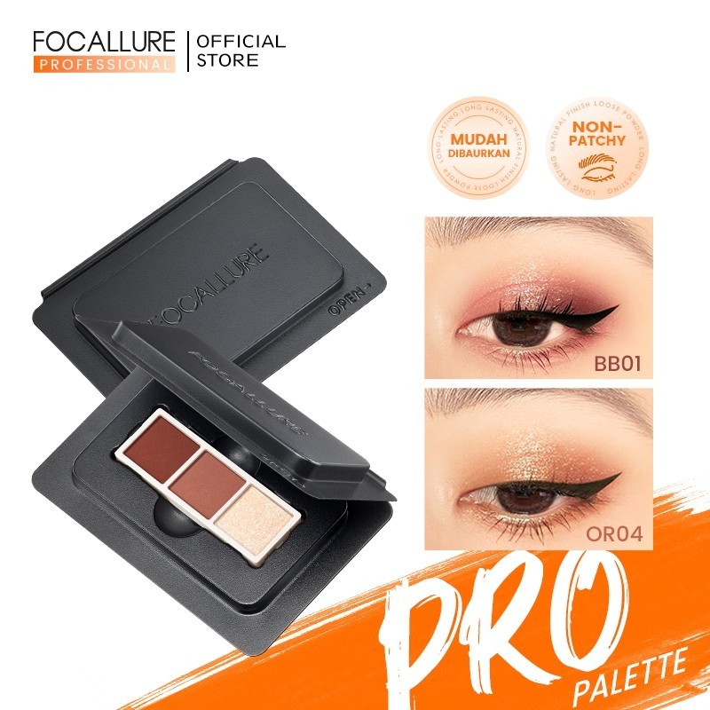 Jual FOCALLURE Pro-palette DIY Eyeshadow Palette Expert High Pigment 6 Textures Soft Smooth ...