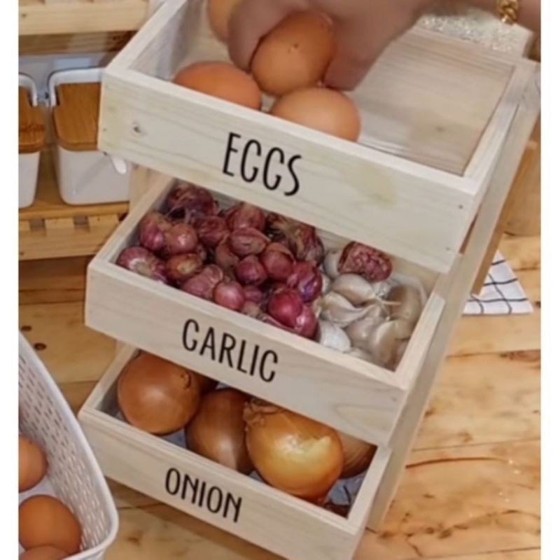 Jual Rak Bawang 3 Susun Estetik - Pilihan Warna Cantik untuk Dapur ...