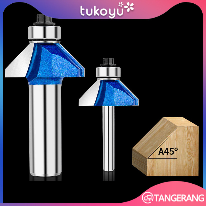 Jual Mata Router 45 Derajat/1/4" Mata Router Kayu 6mm | Shopee Indonesia