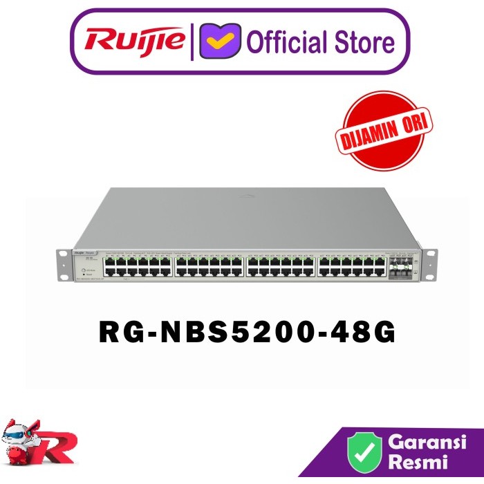 Jual RG-NBS5200-48GT4XS-UP, 48-port Gigabit Layer 3 PoE Switch, 4 SFP+ ...