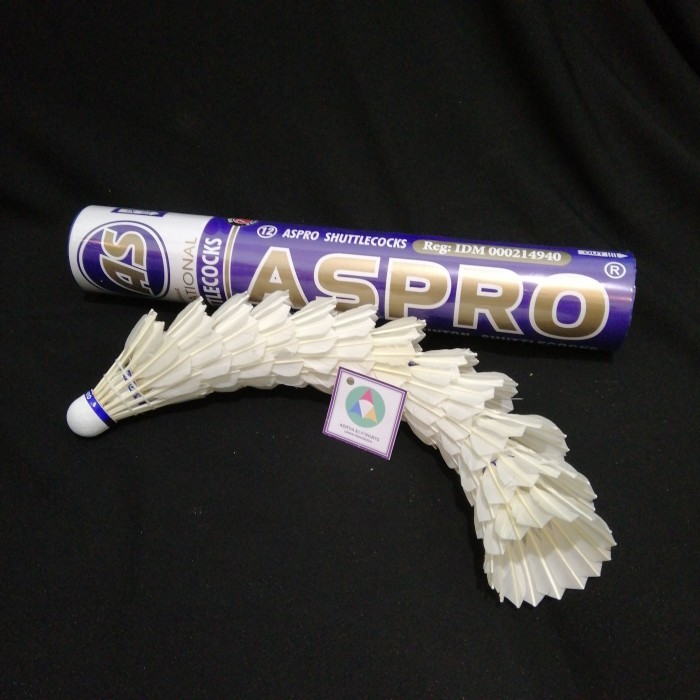 Jual Kok ASPRO Biru Emas Original Shuttlecock Bulu Runcing Tajam Isi 12 ...