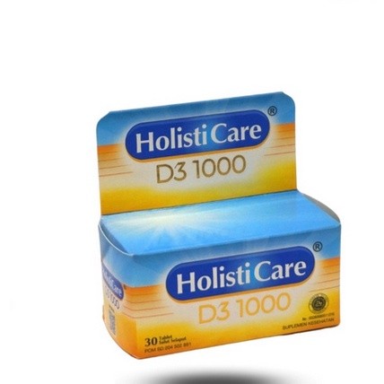 Jual HolistiCare D3 1000 Suplemen Vitamin D3 1000 IU | Daya Tahan Tubuh | 1 Botol isi 30 Tablet ...