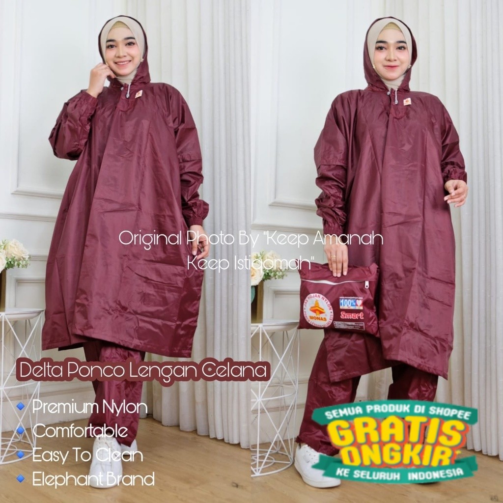 Jual TK / Jas Hujan Delta N25 Ponco Lengan Celana Mantol Nylon Monas ...