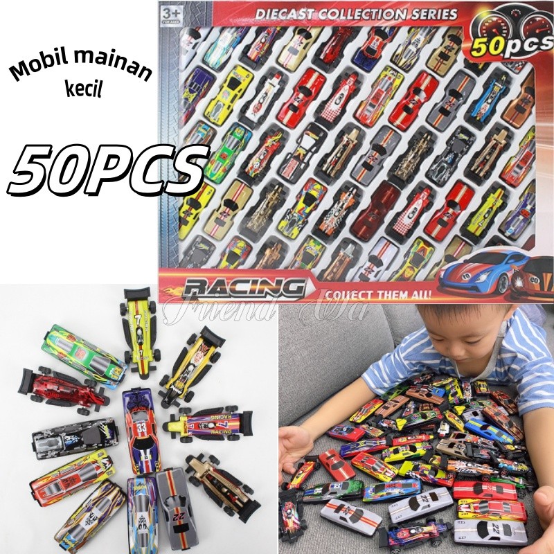 Jual 50 pcs Model Mobil Balap Mini Kotak Set Mainan Hadiah Ulang Tahun ...
