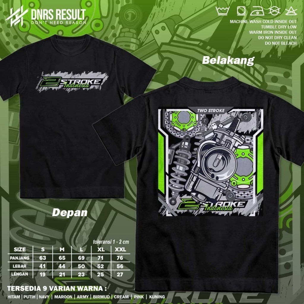 Jual DNRS Kaos Racing 2 Stroke Indonesia - Baju Distro Two Tak Machine - T-Shirt Otomotif Motor ...