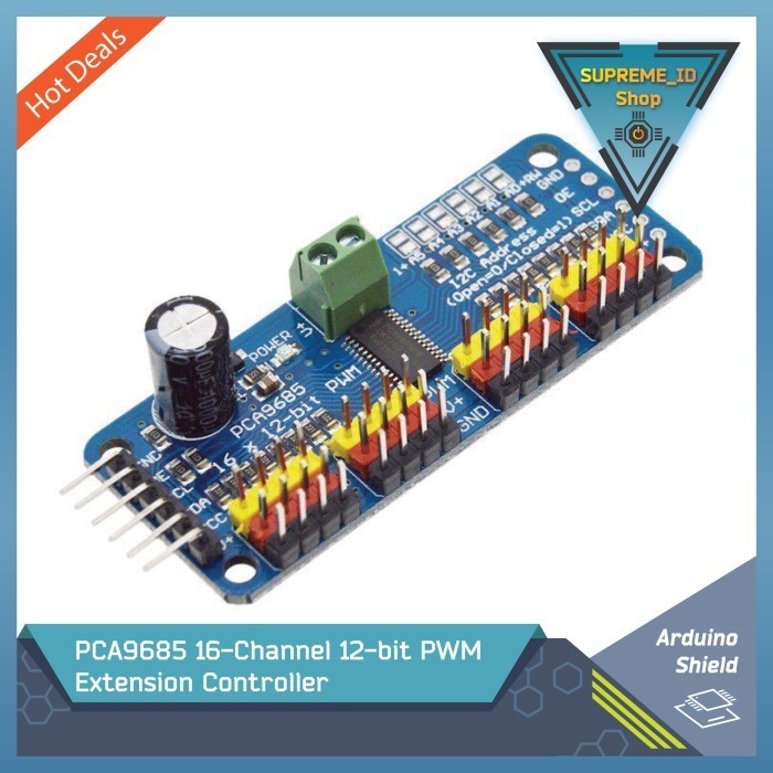 Jual PCA9685 16-Channel 12-bit PWM Extension Controller Shield for ...