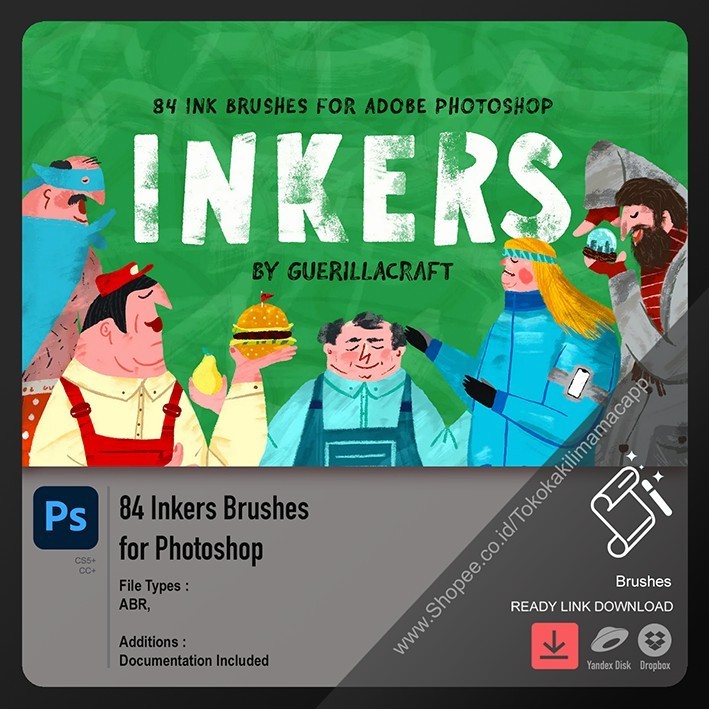 Jual 84 Inkers Brushes for Photoshop | Shopee Indonesia
