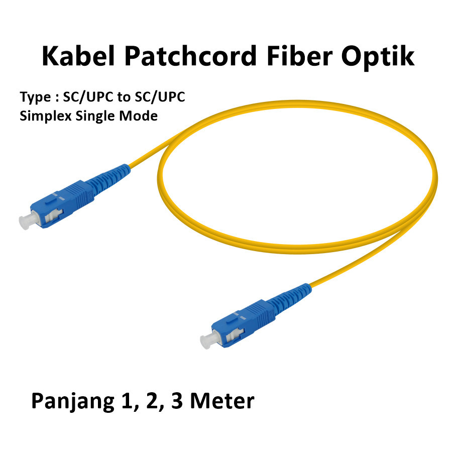 Jual NK Kabel Patch Cord Patchcord SC-UPC to SC-UPC Simplex SM 1M 2M 3M Fiber Optic FTTH FO ...