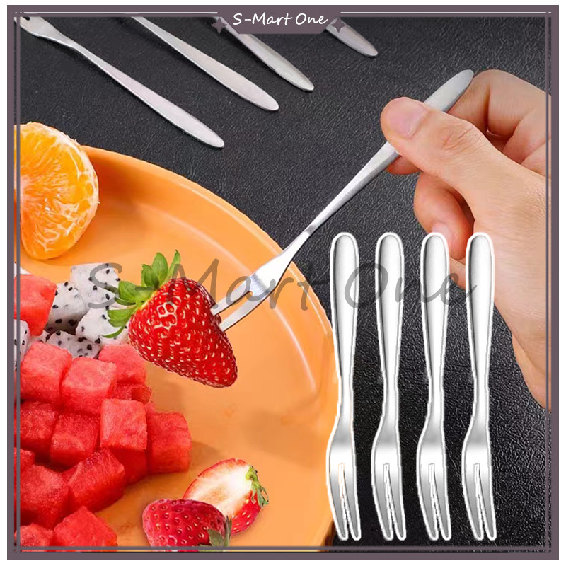 Jual Garpu Buah Stainless /Kue Fruit Fork Serbaguna/Garpu buah mini ...