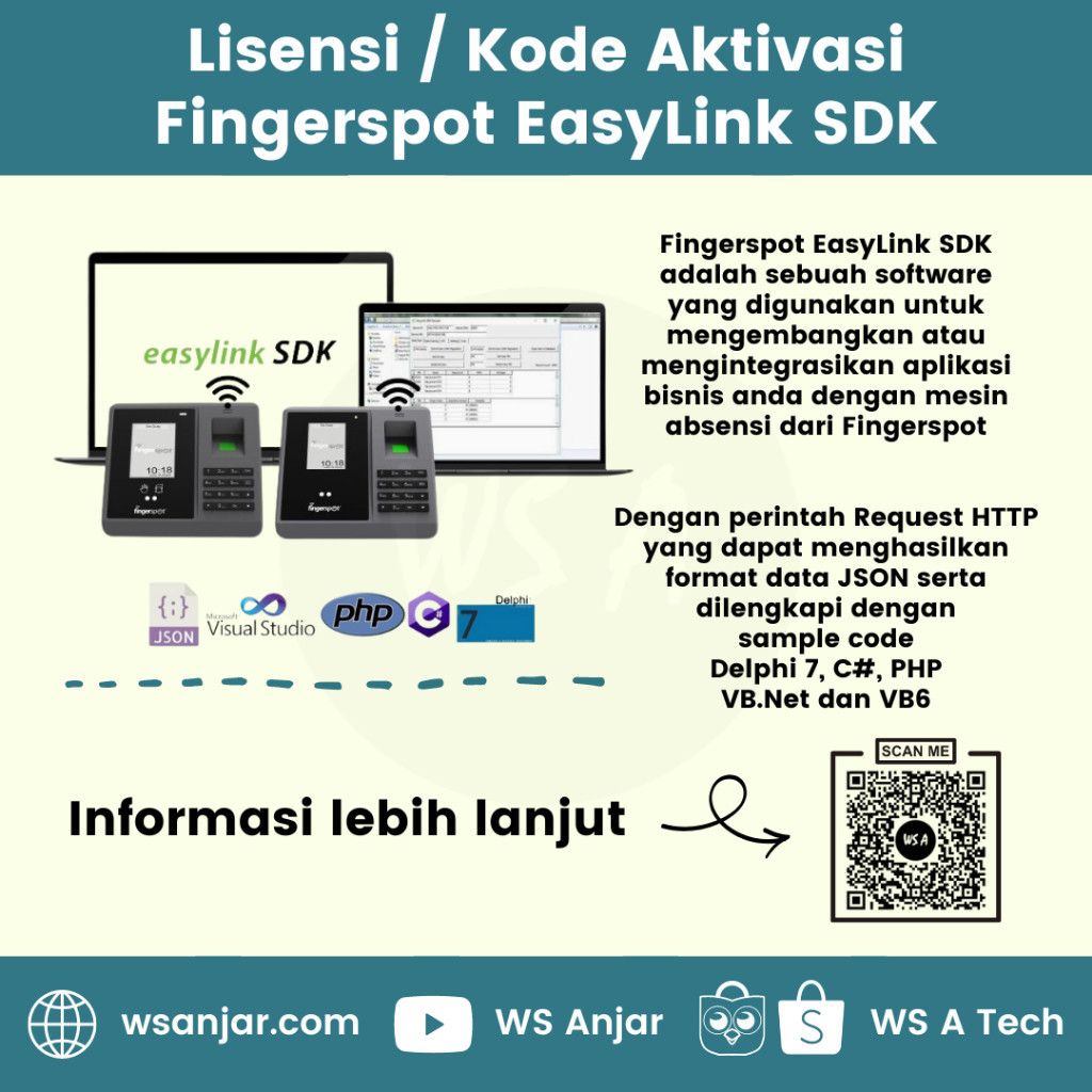 Jual EasyLink SDK - Lisensi / Kode Aktivasi Aplikasi Fingerspot (Tanpa CD) | Shopee Indonesia