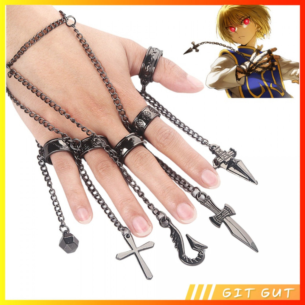 Jual Cosplay Hunter X Hunter Kurapika Dowsing Chain Gelang cincin ...