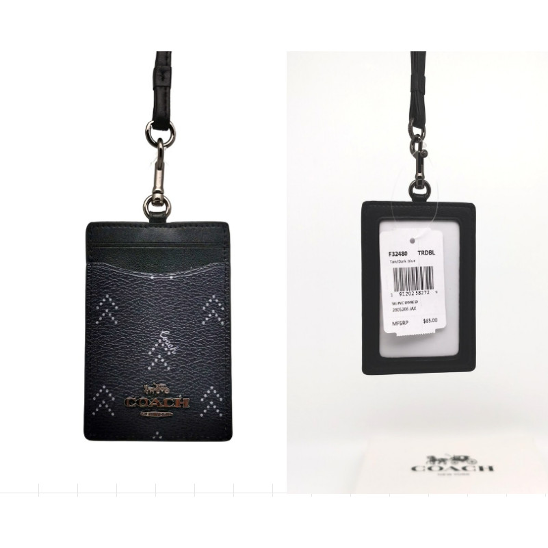Jual Coach Metal Logo Card Holder ID Lanyard New style Name Tags Staff ...